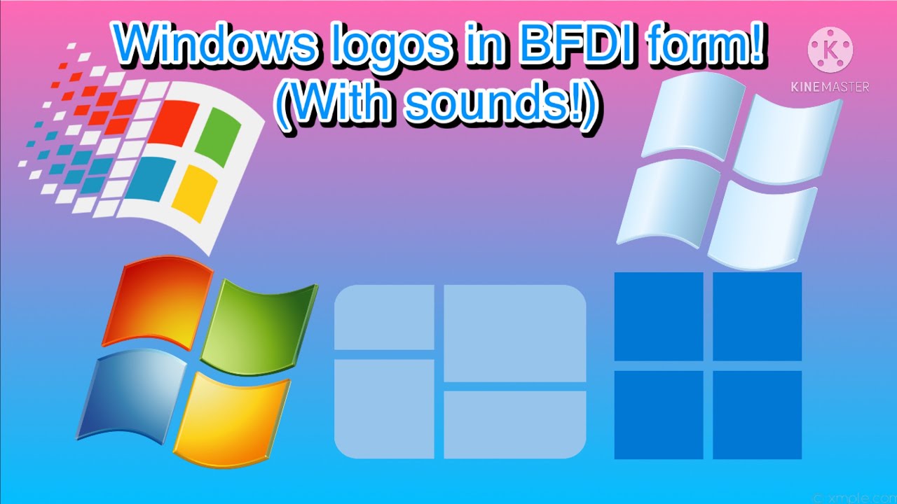 Windows logos in BFDI form. (With sounds) - YouTube