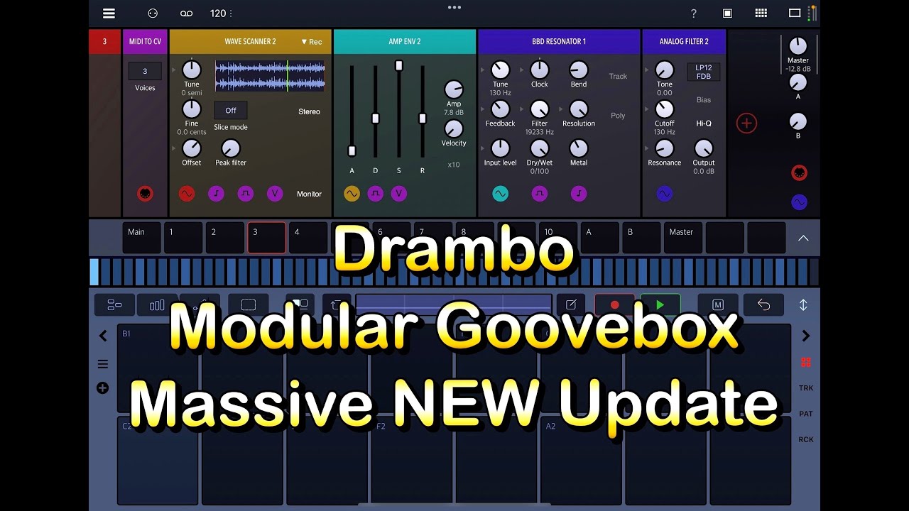 Drambo Modular Groovebox - Massive Update - New Wave Scanner - BBD Resonator & Much More - YouTube
