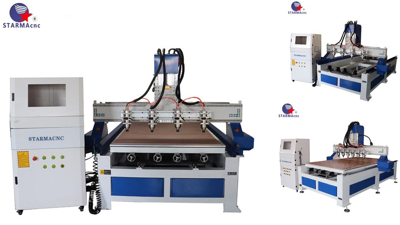 China starma cnc Multi head cnc engraving router machine 4x8 ...