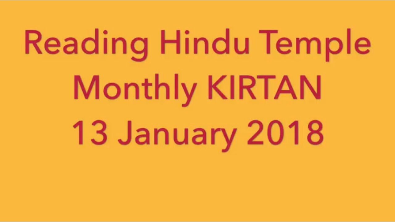 Reading Hindu Temple monthly KIRTAN - YouTube