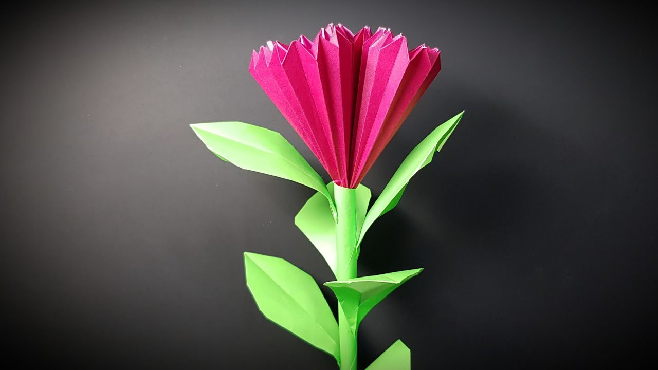 맨드라미접기 - Paper cockscomb - 꽃접기 ( flower )- paper folding - 종이접기 折纸 ...