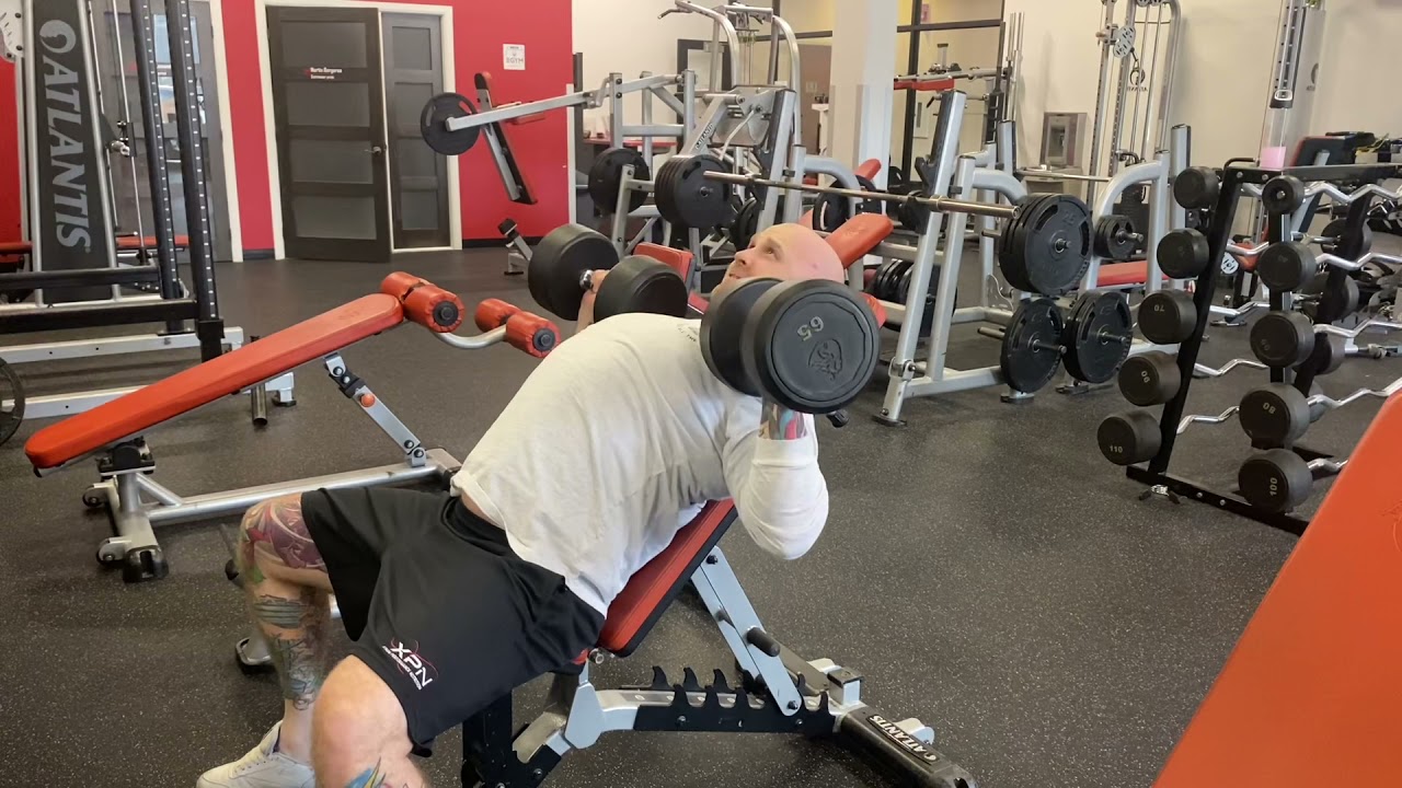 Sternal Pec Inclined Dumbbell Press - YouTube