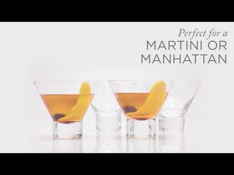 Raye Heavy Base Crystal Stemless Martini Glasses Set of 4 by Viski