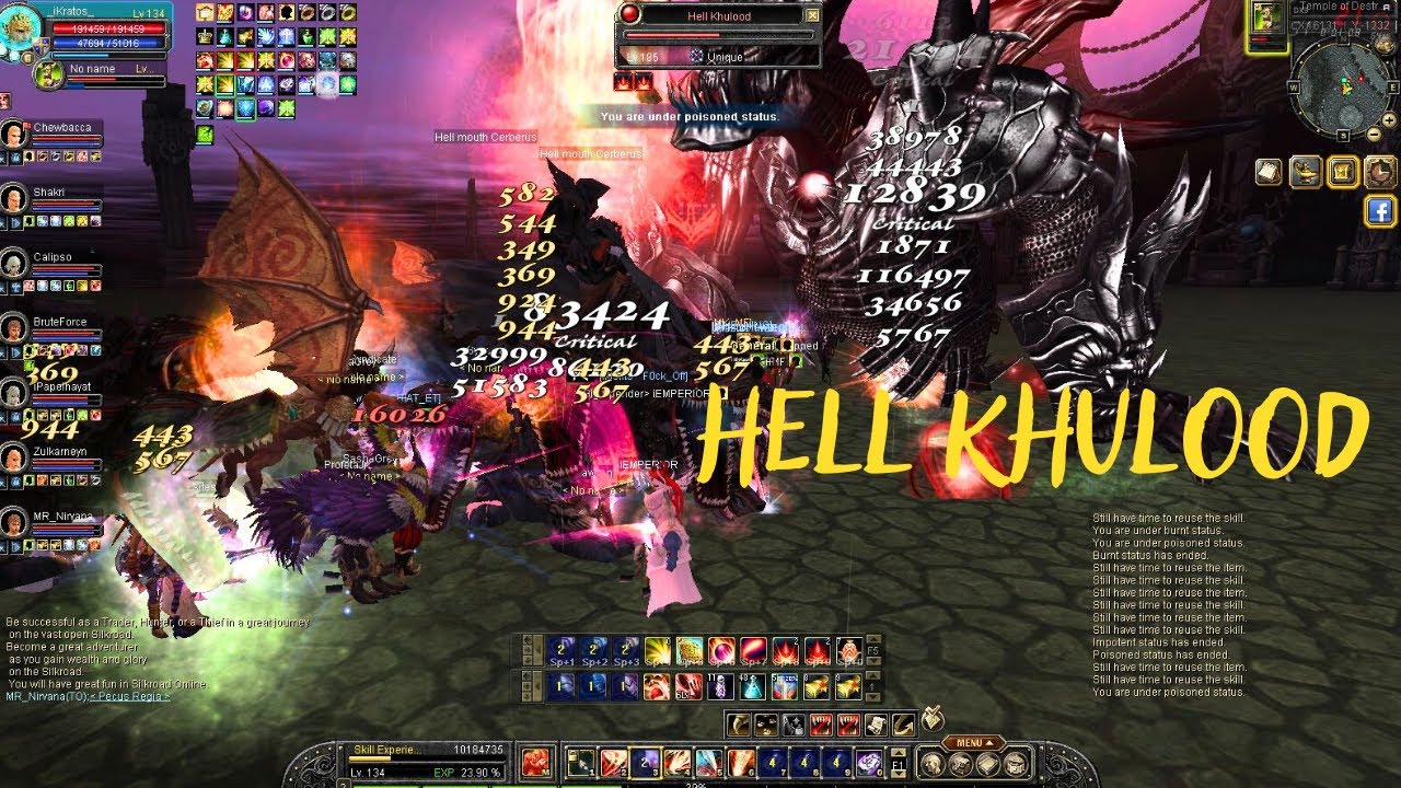 Silkroad Online LegendXXIII Hell Khulood 185 Lv Uniques - YouTube