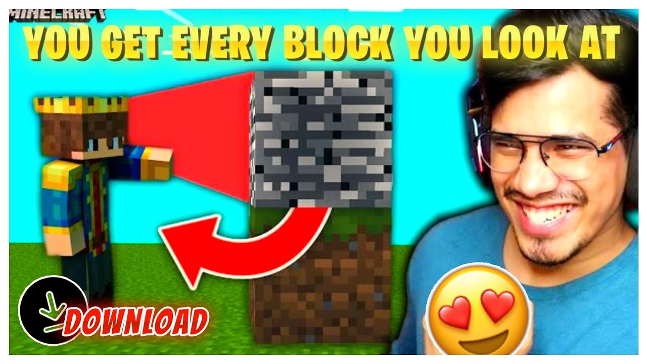 Minecraft but you get every block you look at mod download pe 1.19 ...