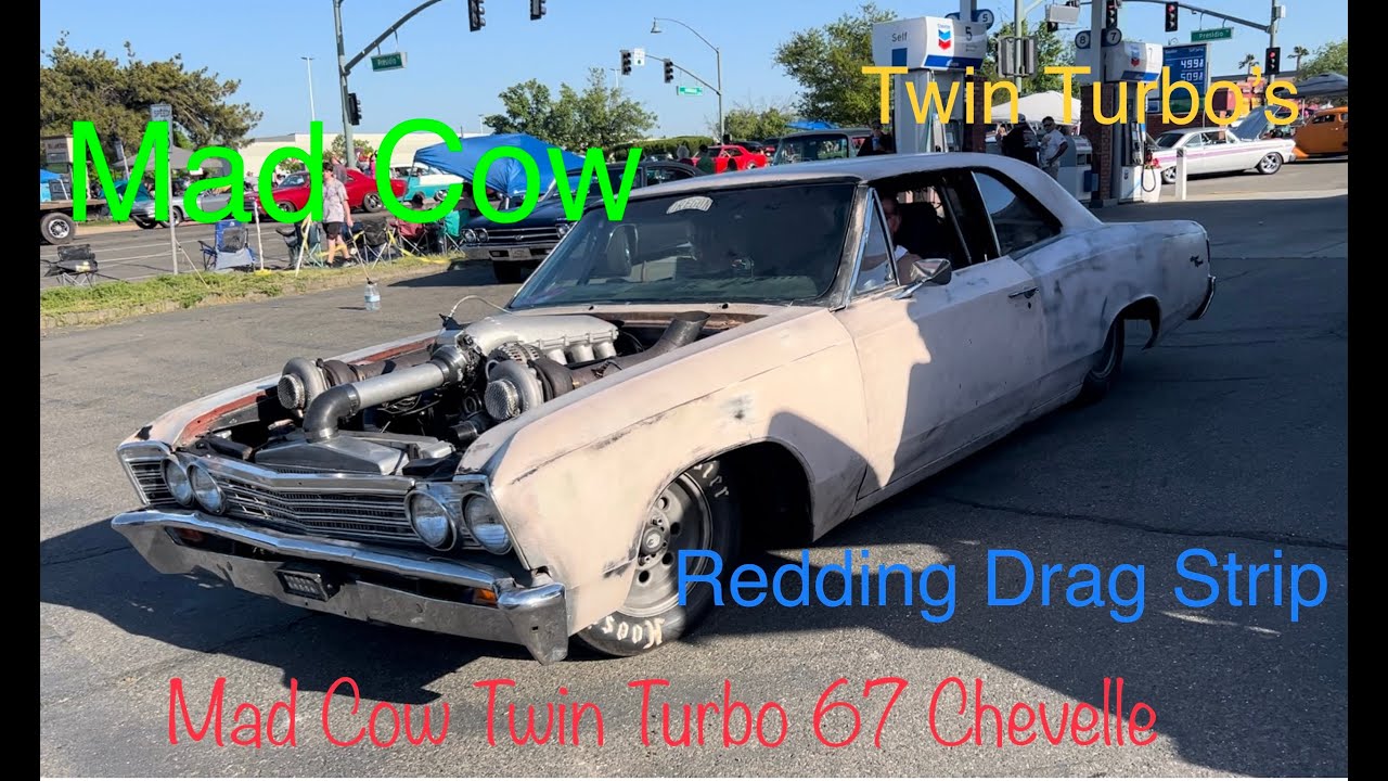 DRAG RACING Twin Turbo LS 1967 Chevelle The Mad Cow SRC No Prep - YouTube