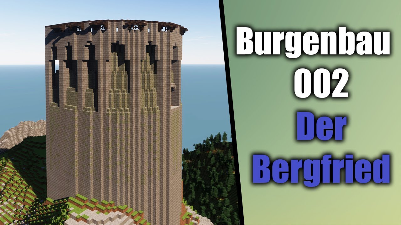 Minecraft Burg bauen Tutorial [Der Bergfried] [002] #Minecraft - YouTube