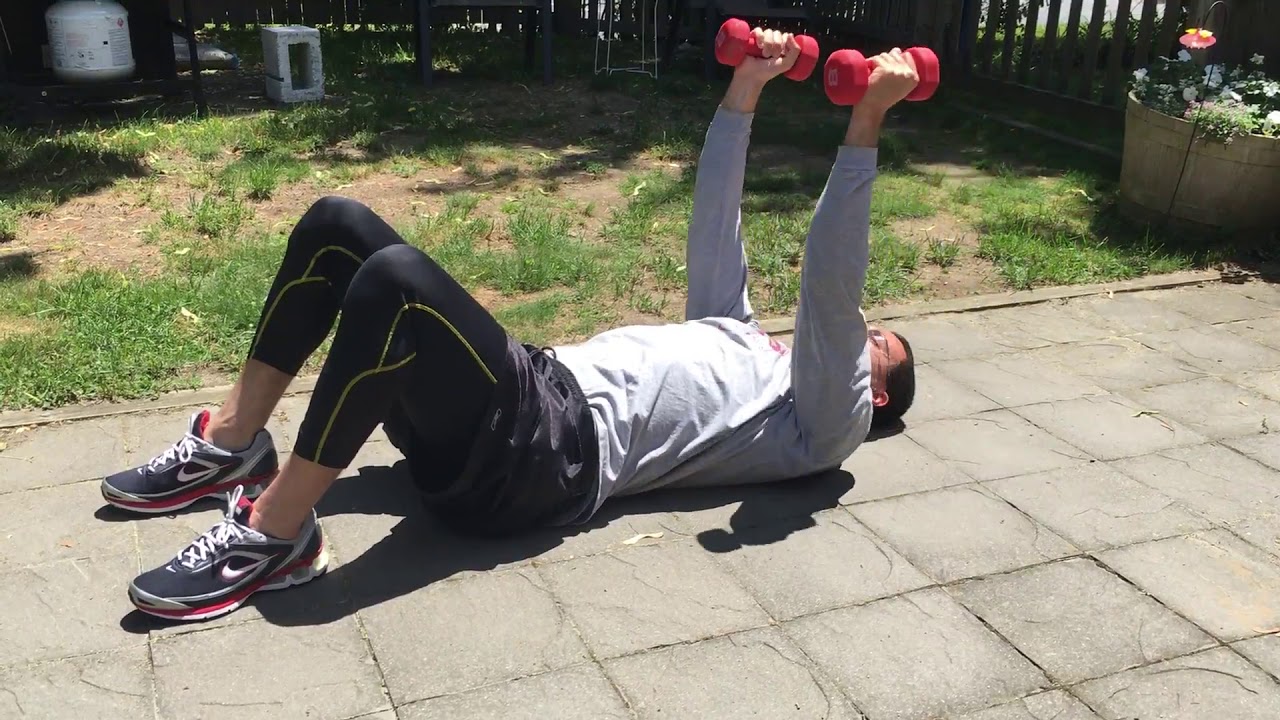 SUPINE DB STR. ARM PULL OVER - YouTube