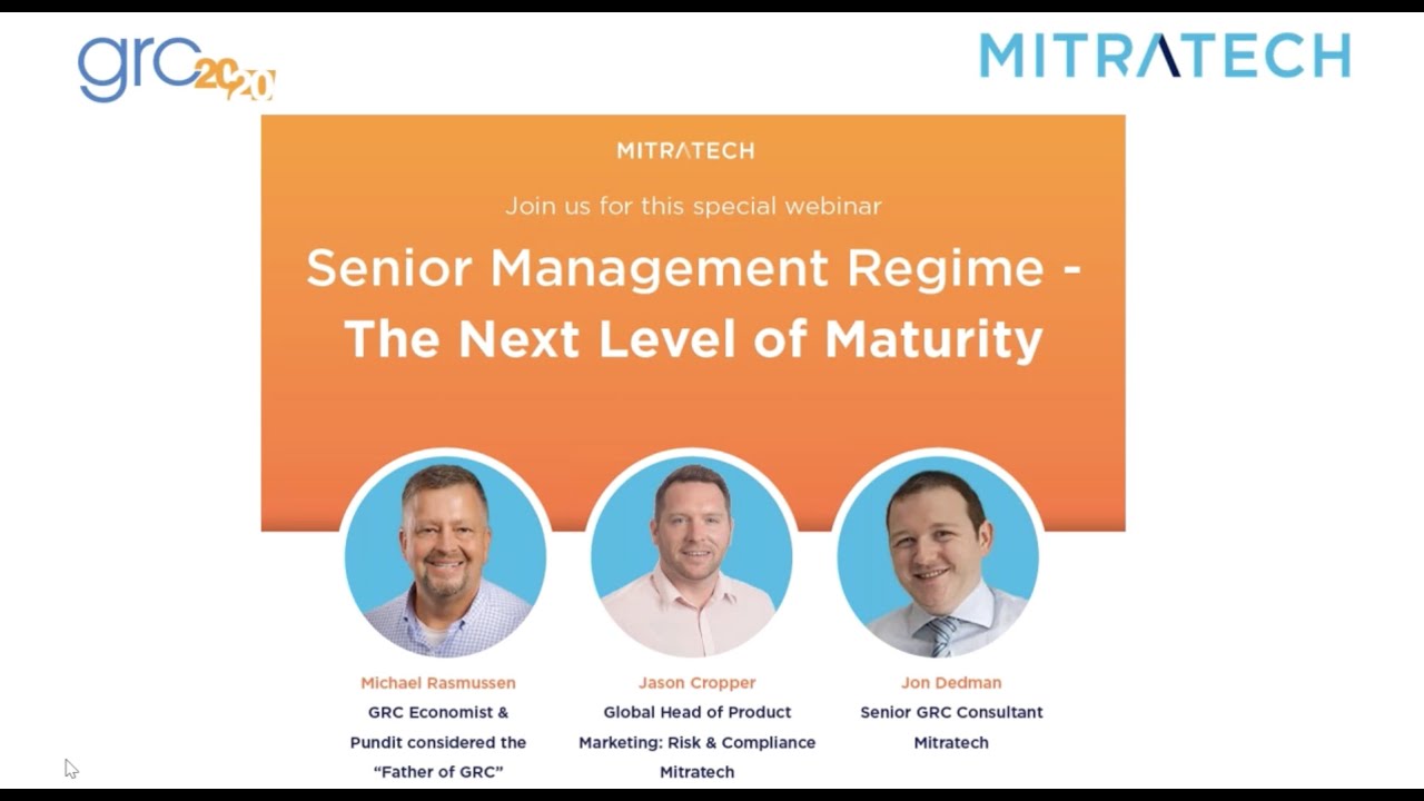 Senior Management Regime The Next Level of Maturity - YouTube