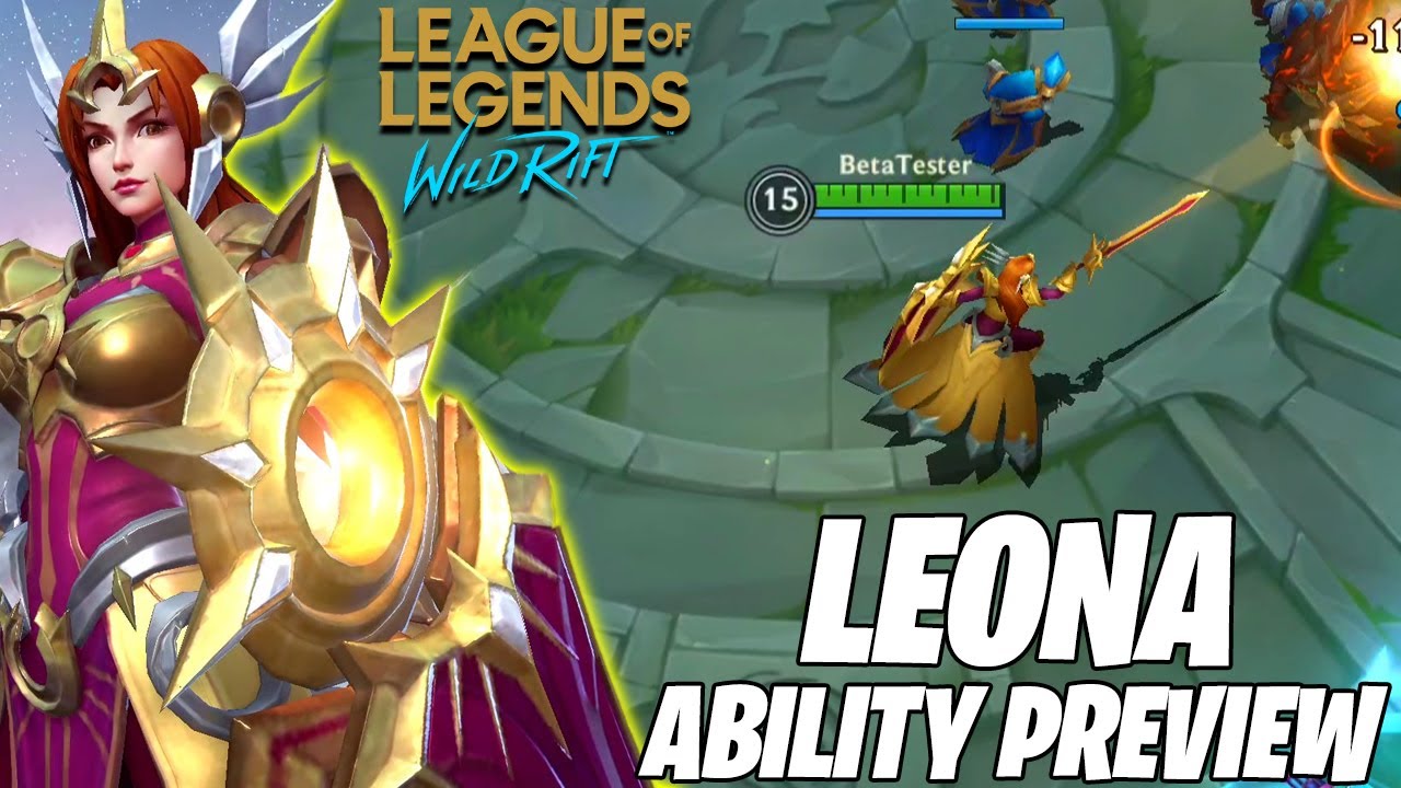 Wild Rift: Leona New Champion Spotlight | Ability Preview - League Of ...