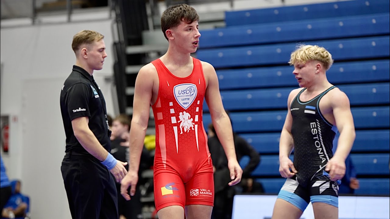 U15 Arion Rahmani (FRA) vs Aaron Tõnismaa (EST) 75kg. Greco-roman boys ...