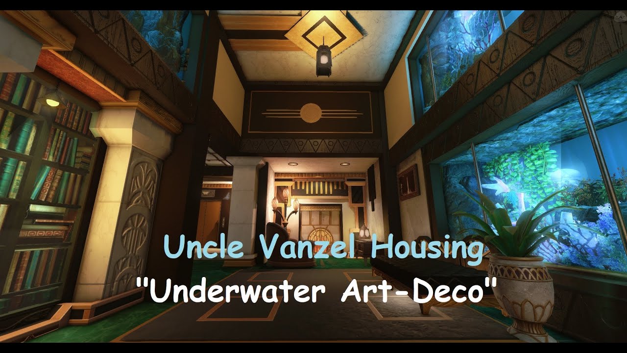 FFXIV Housing | Walkthrough | "Underwater Art Deco" - YouTube