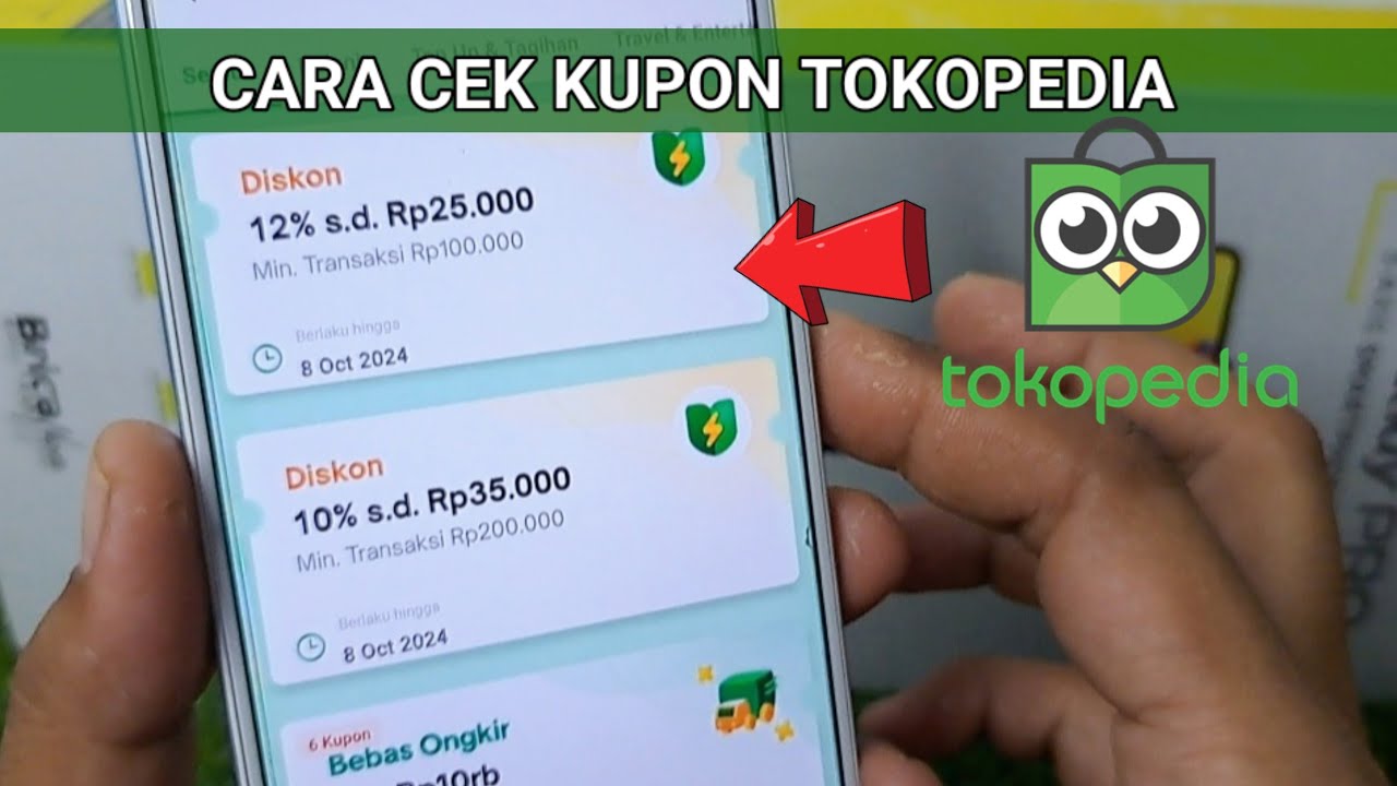 Cara Cek Kupon Tokopedia | Cara Melihat Kupon Diskon Belanja Tokopedia ...