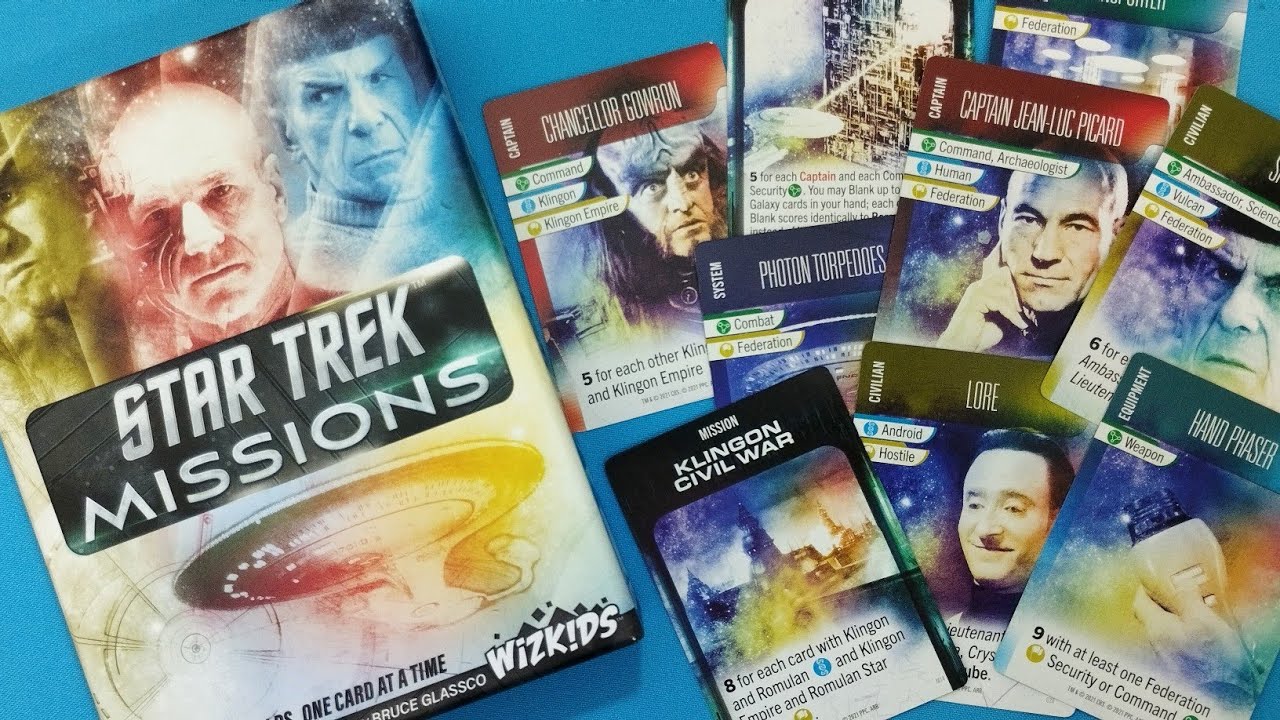 STAR TREK MISSIONS The card game. Présentation et solo gameplay. - YouTube