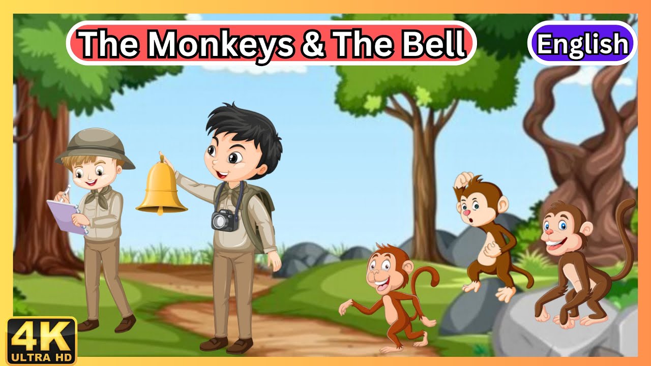 The Monkeys And The Bell | Kids Learning Video | Short English Stories ...