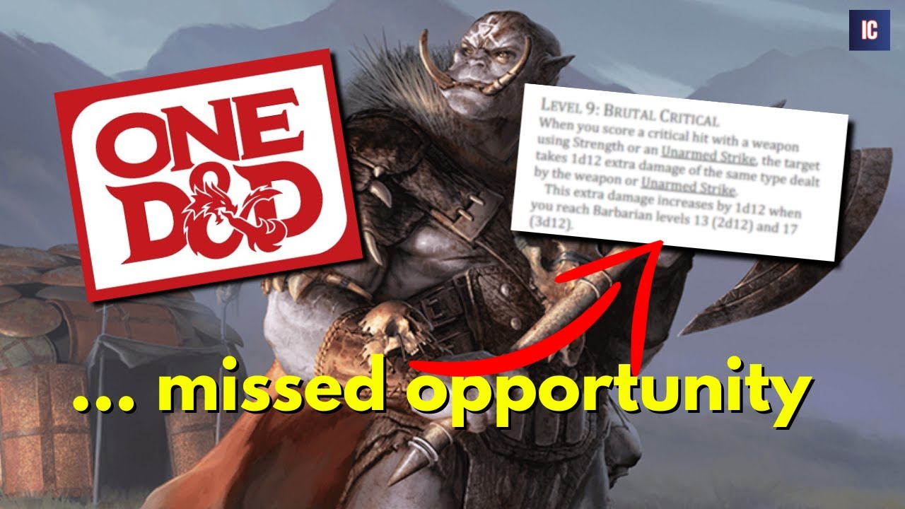 The One D&D Barbarian has a "critical" problem #dnd #onednd - YouTube