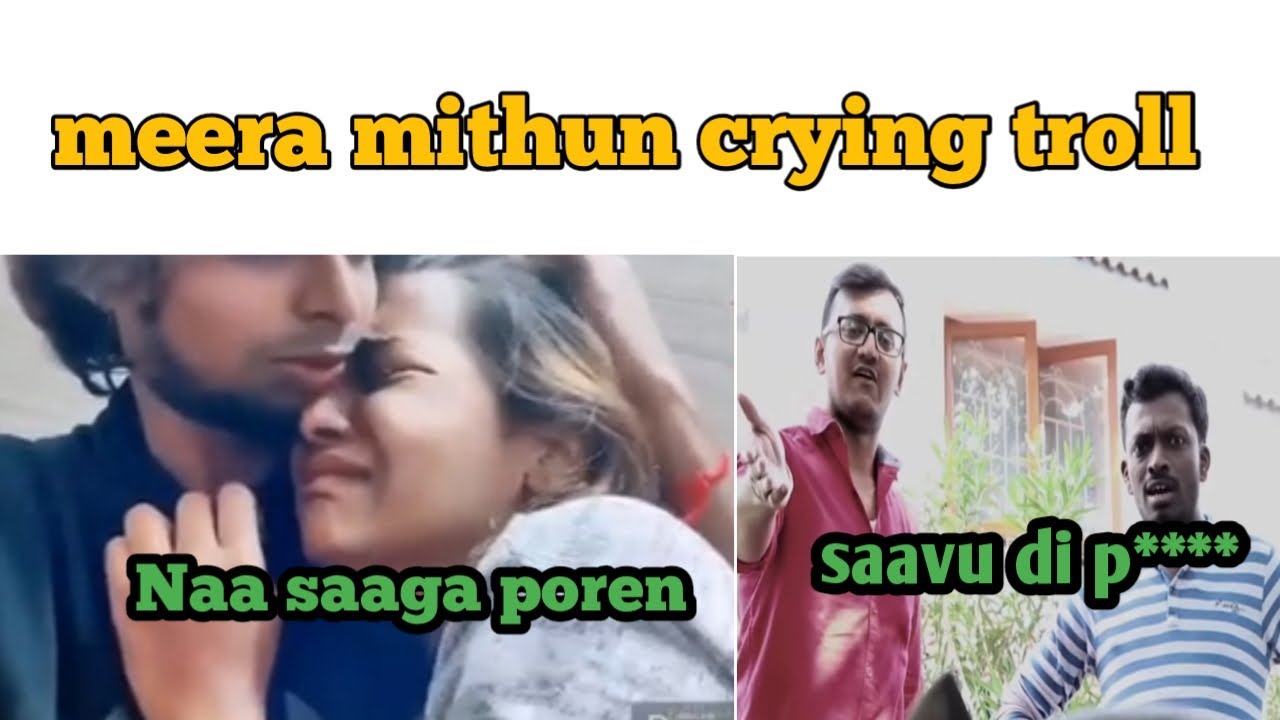 Meera mithun crying troll/ 18+/earphones must - YouTube