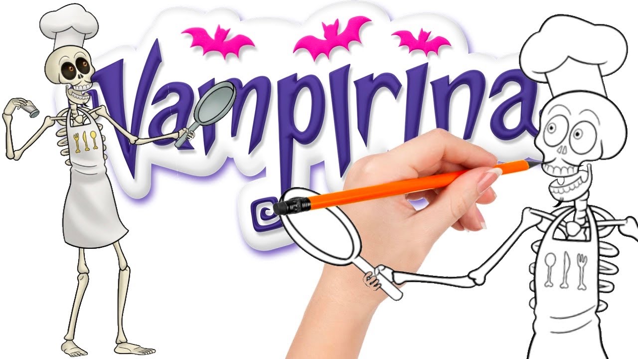How to draw - Chef Remy Bones is preparing a meal - Vampirina - YouTube