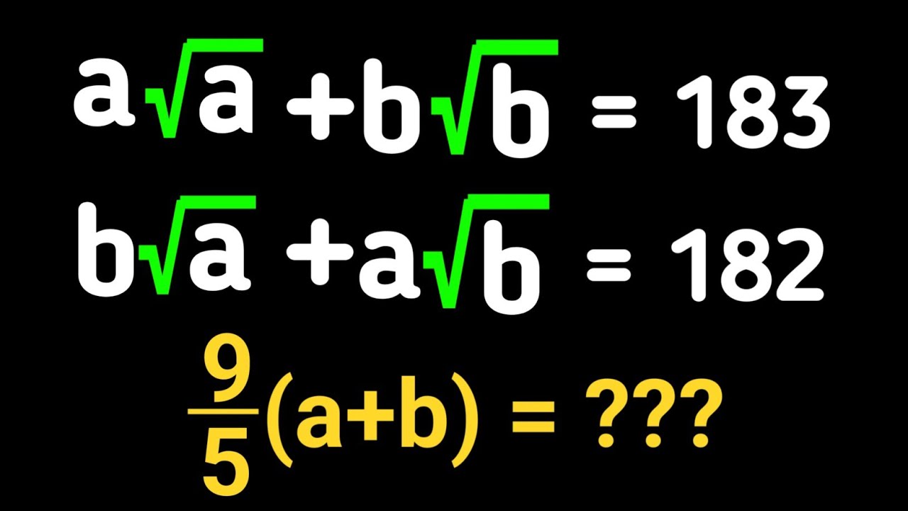 Solving A Tricky Sum Of Square Root Olympiad Mathematics Youtube