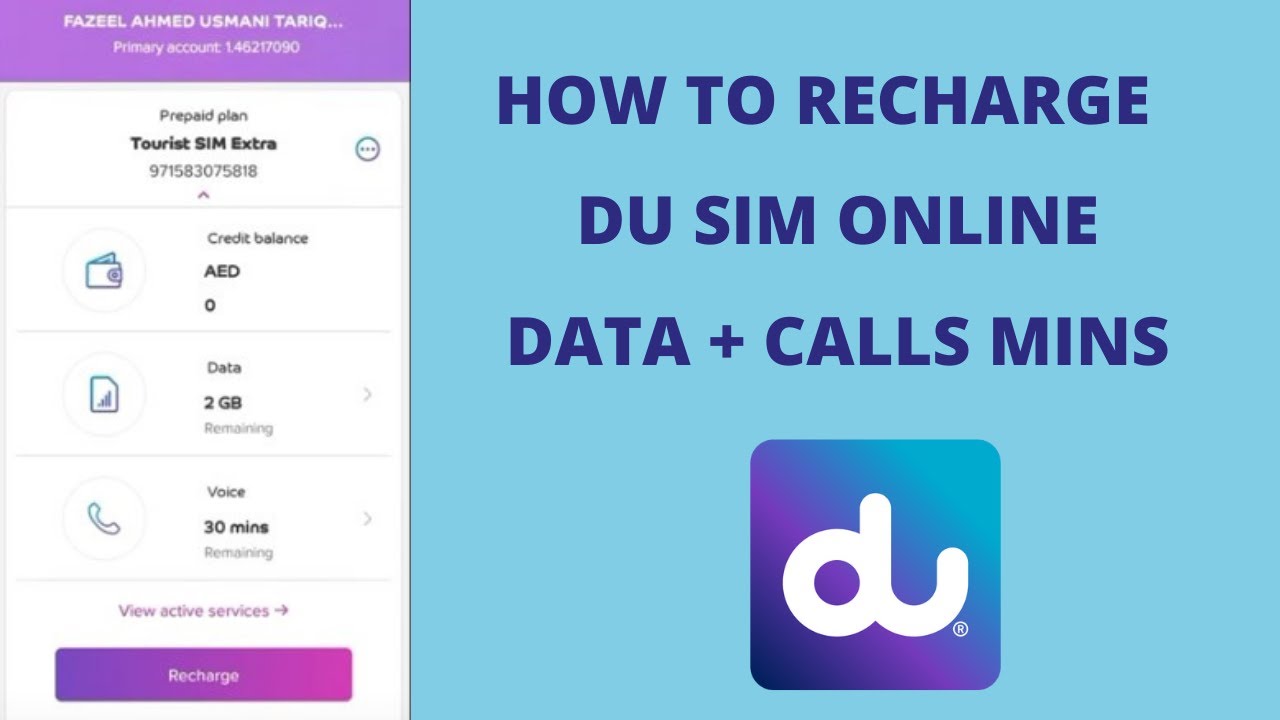 How to Recharge on DU in Dubai | How to Recharge DU Tourist Bundle | DU ...