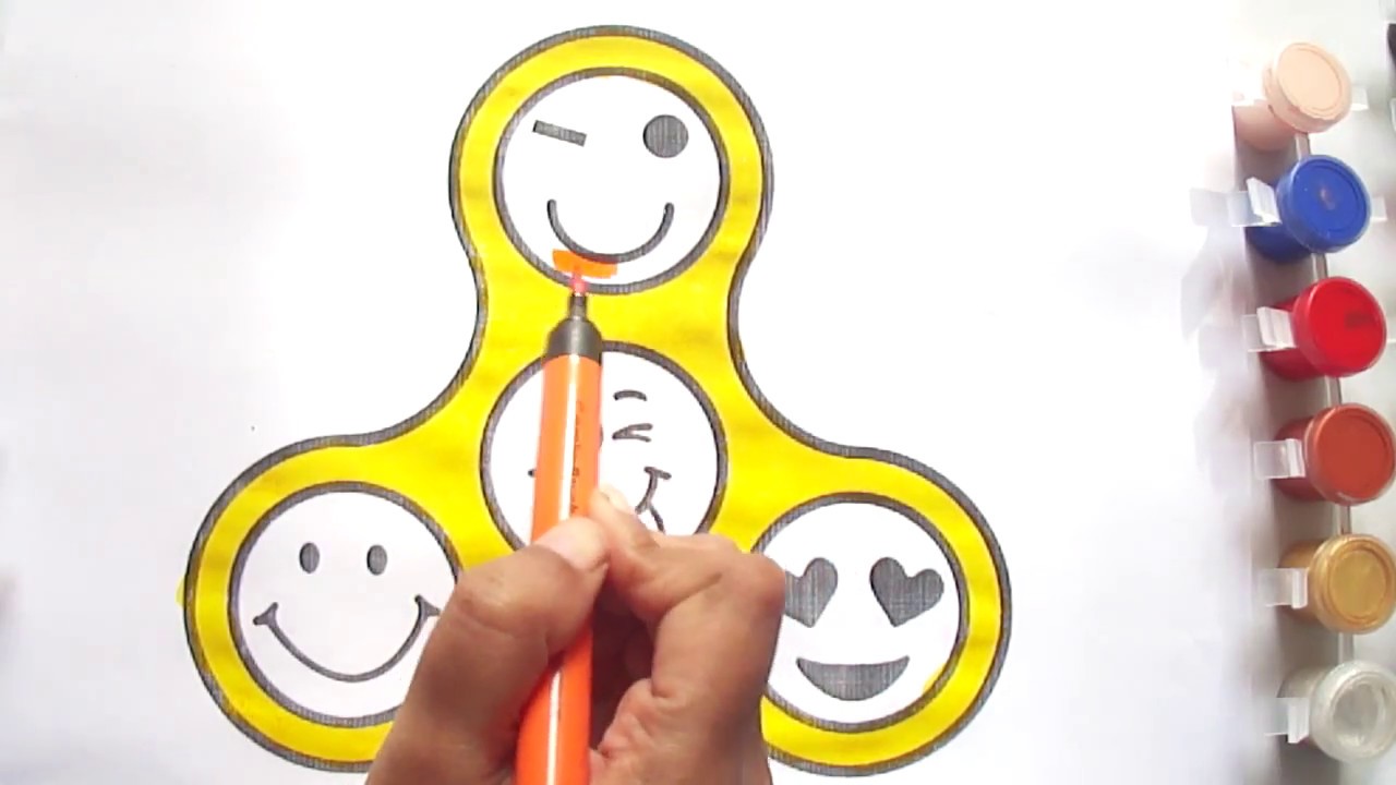 fidget coloring page fun for kids - YouTube