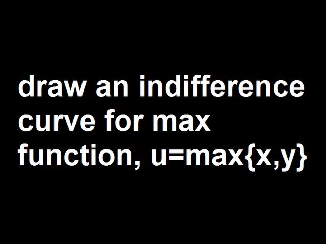 How To Draw An Indifference Curve From A Utility Function