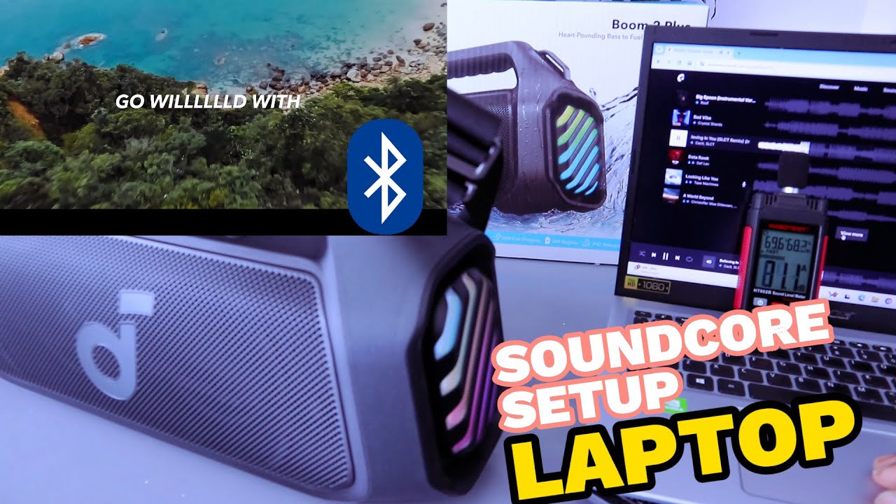 Soundcore Boom 2 Plus Setup with Laptop With Audio Demonstration Review ...