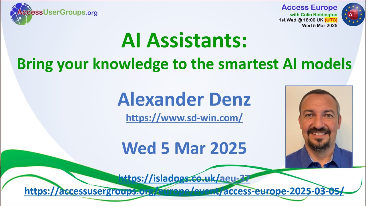 AEU37: AI Assistants – Bring your knowledge to the smartest AI models ...