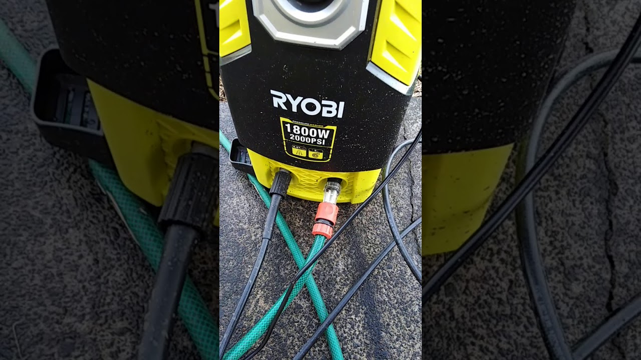 Ryobi waterblaster pressurewasher in action. - YouTube