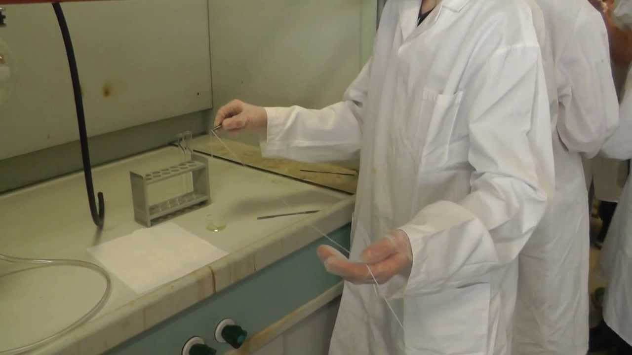 Scheikunde practicum wedstrijd nylon trekken tijdens Bètadag 2013 te ...