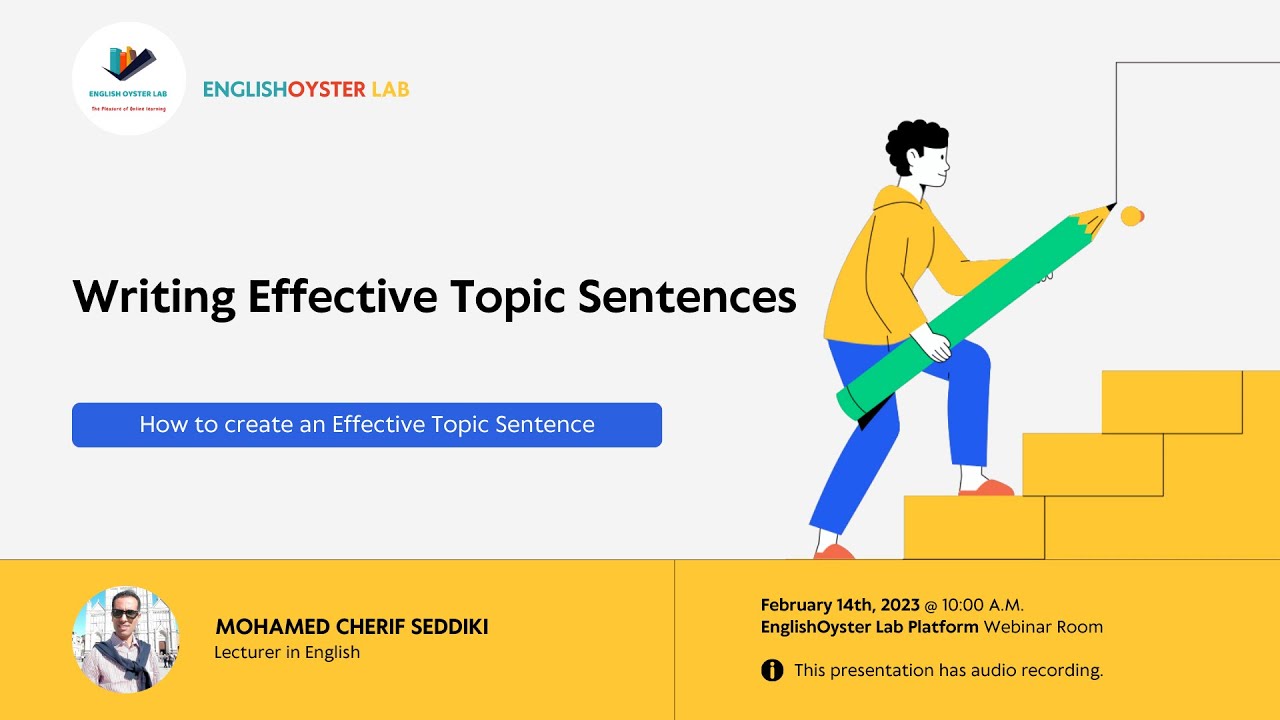 How to Create an Effective Topic Sentence - YouTube