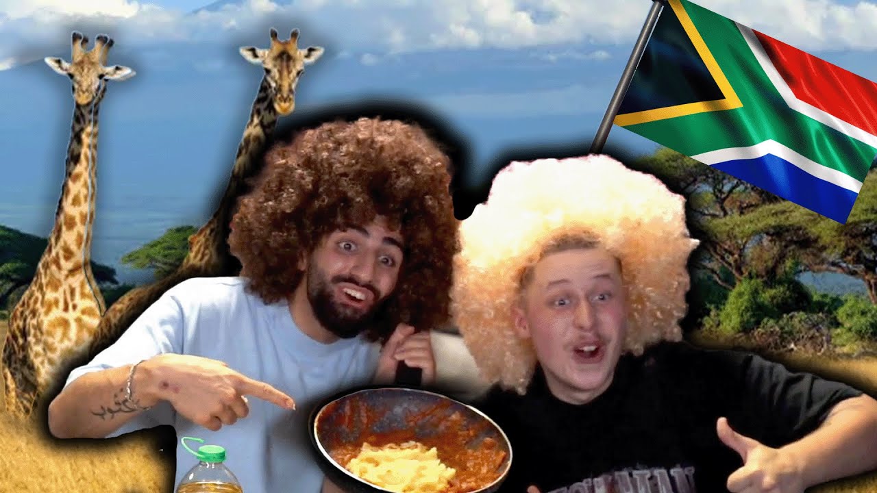 WIR probieren zum ersten mal FUFU | AFRIKA TAG | Jordan & Semih - YouTube