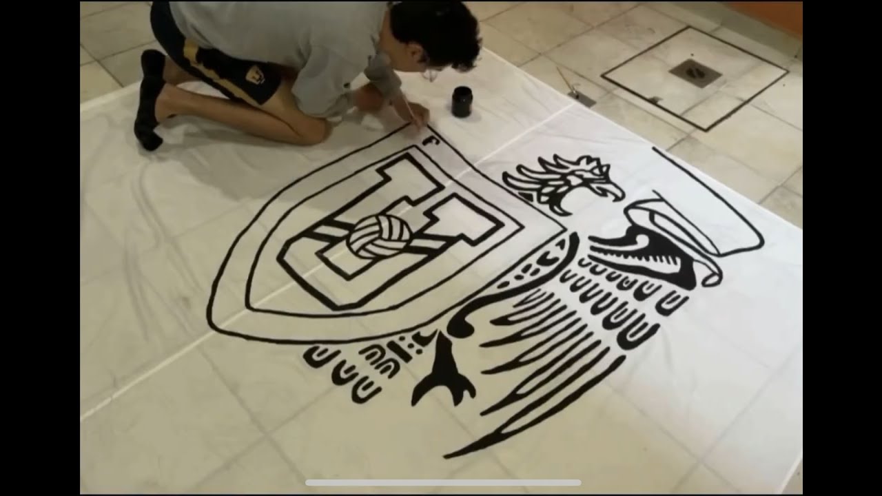 Elaboración de bandera UNAM - YouTube