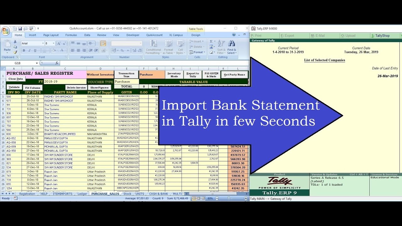 How to Import Bank Statement in Tally (1 month trial) - YouTube