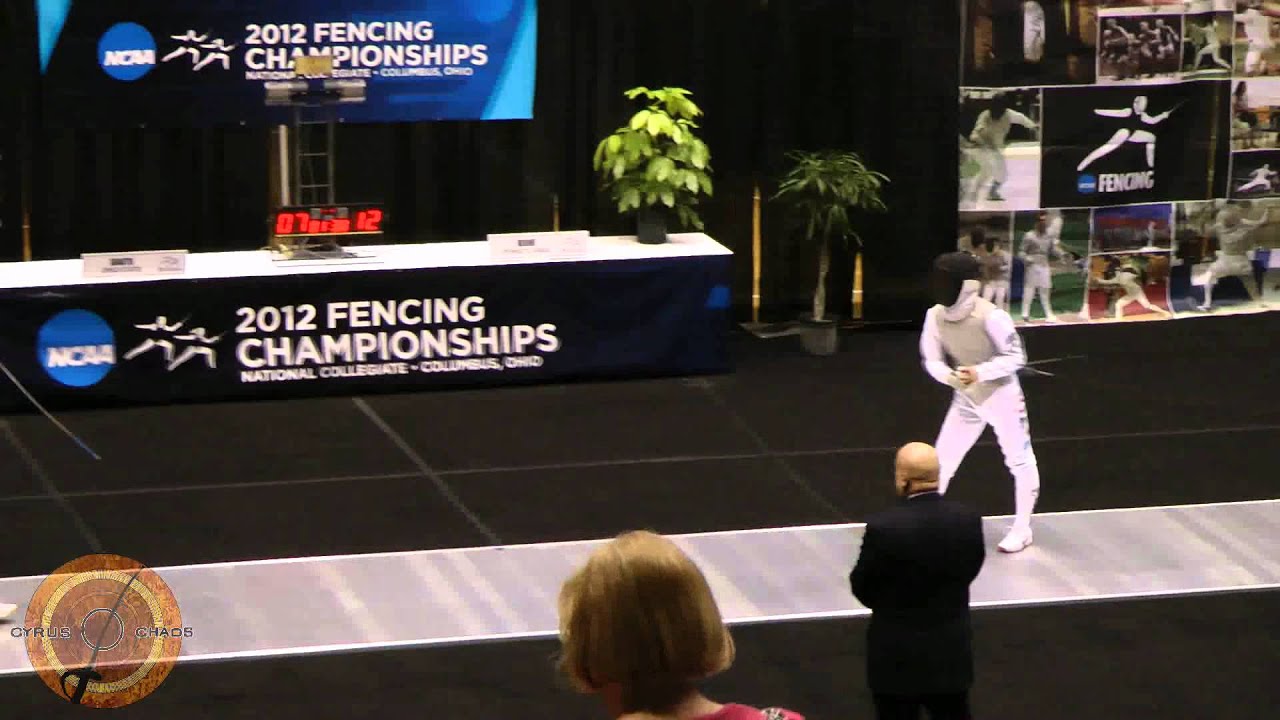 NCAA Fencing 2012 - Women's Foil Semifinal: Wang UPENN v Shaito OSU ...