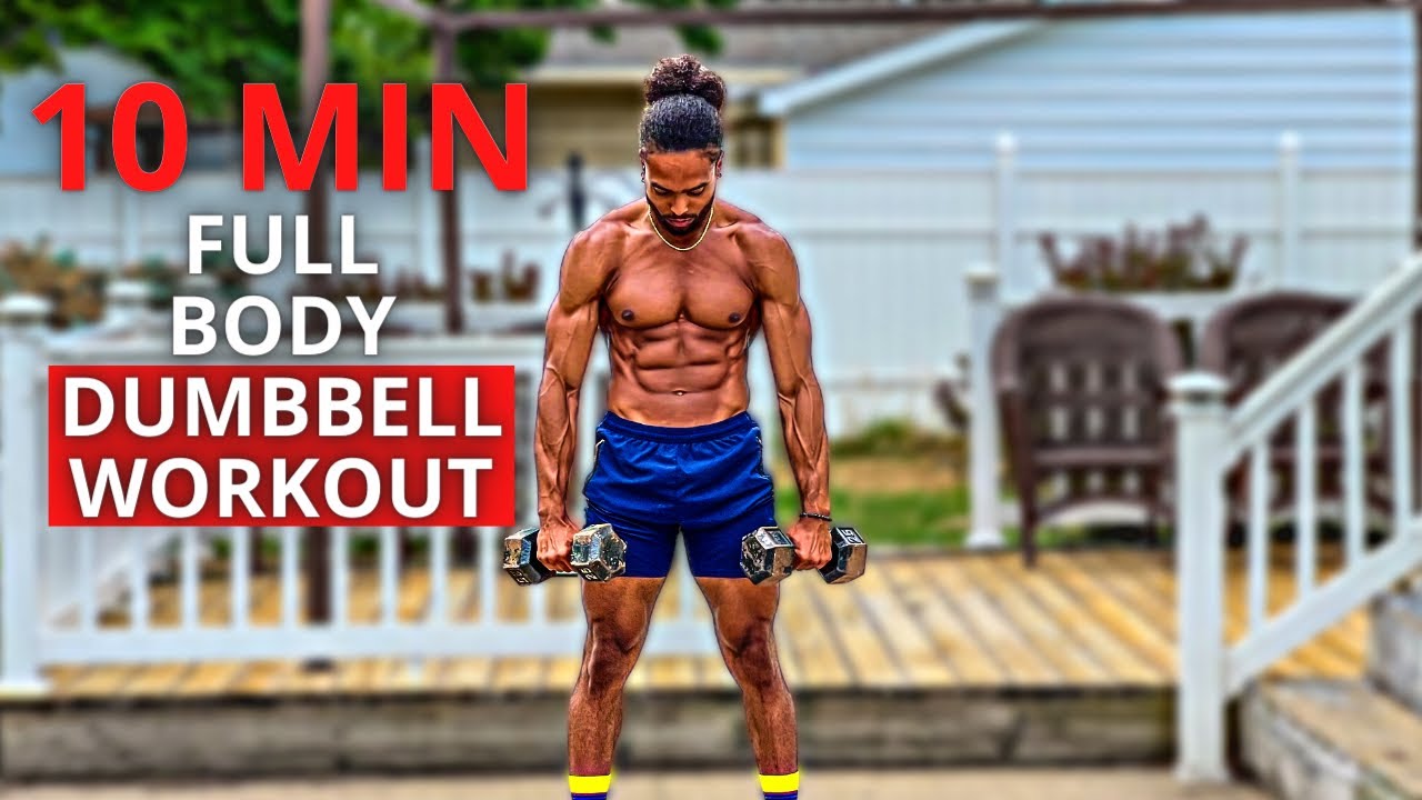 10 Min Full Body Workout For Building Muscle (Dumbbells Only) - YouTube