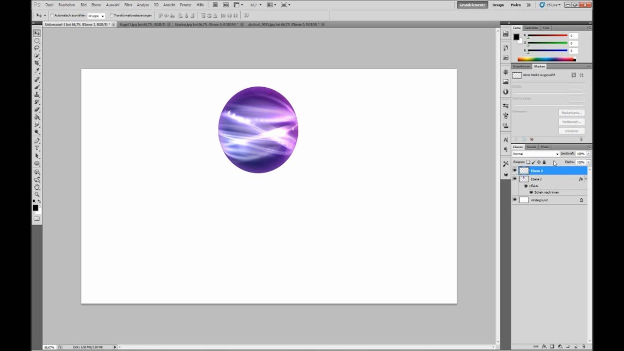 3D Kugel Tutorial mit Photoshop Cs5 - YouTube