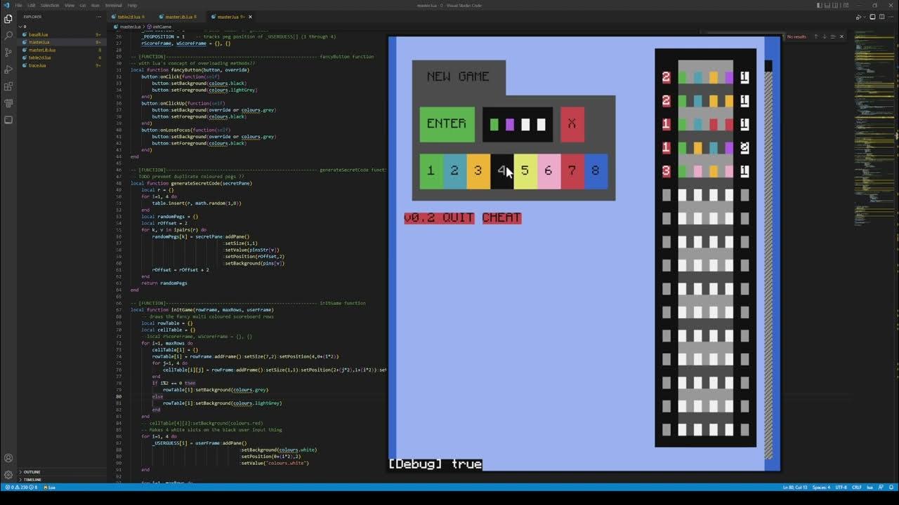Mastermind - Clone Demonstration - Made with CC: Tweaked & Basalt UI ...