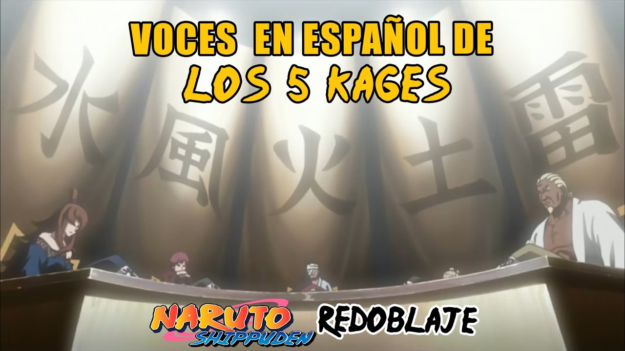 Naruto Shippuden Doblaje Español 2023 - Los 5 Kages parten a la cumbre ...