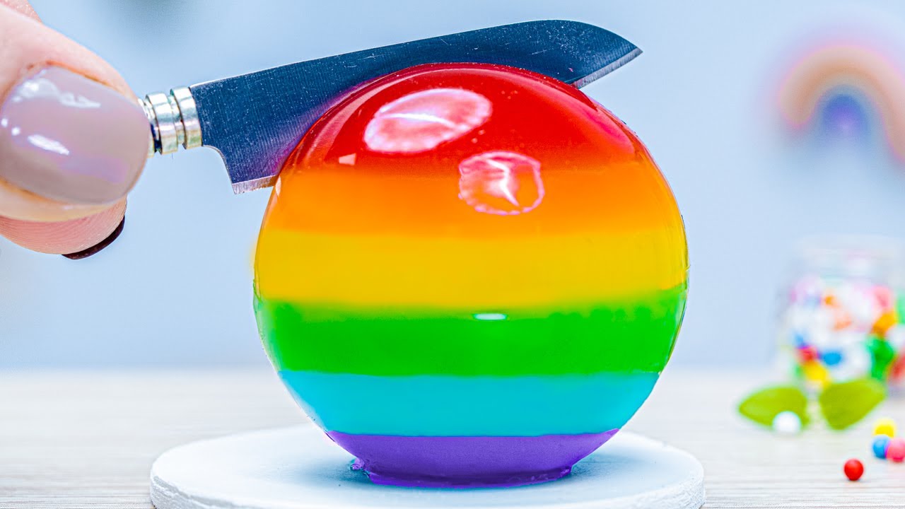 Rainbow Jelly 🌈 Wonderful Miniature Fruit Jelly Decorating 🌈 Best Of ...