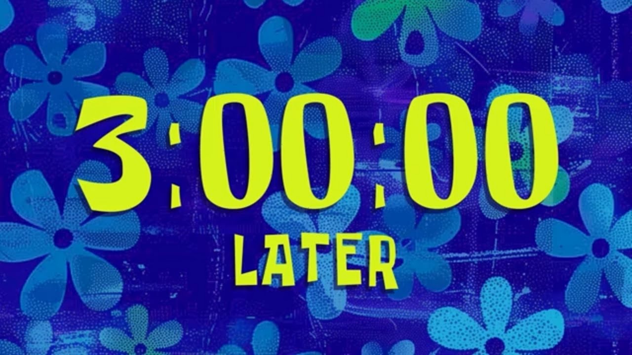 3 Hour timer | 180 minutes timer | SpongeBob - YouTube
