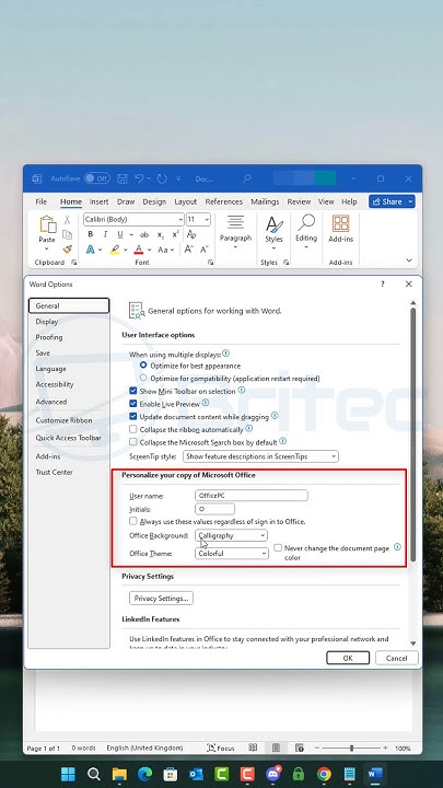How to Enable Dark Mode in Microsoft Office - YouTube
