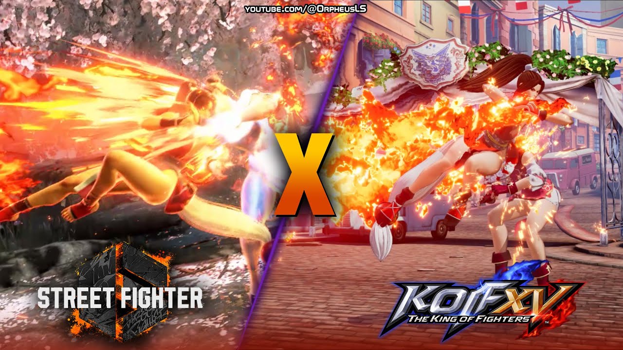 SF6 vs KOF XV - Mai Shiranui SIDE by SIDE MOVESET Comparison - YouTube