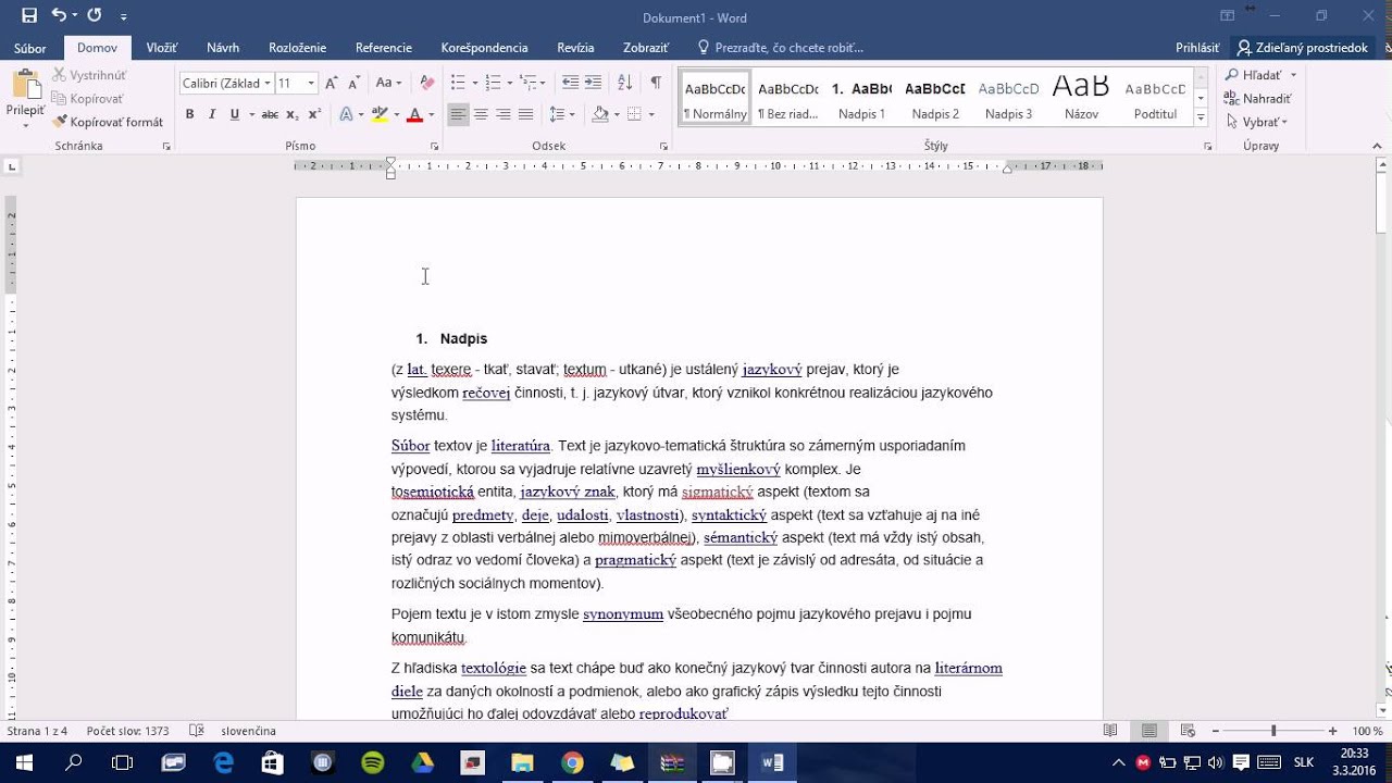 Obsah word - YouTube