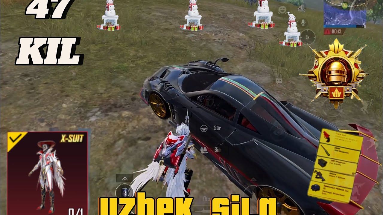 47 KIL UZBEK SILA PRO NEW BES X-SUIT HAN PUBG - YouTube