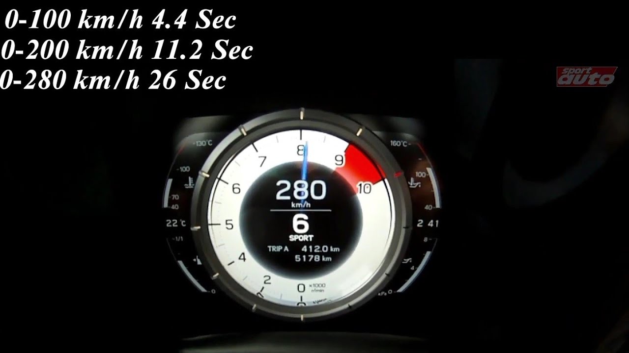 Lexus LFA V10 0-280 km/h Acceleration - YouTube