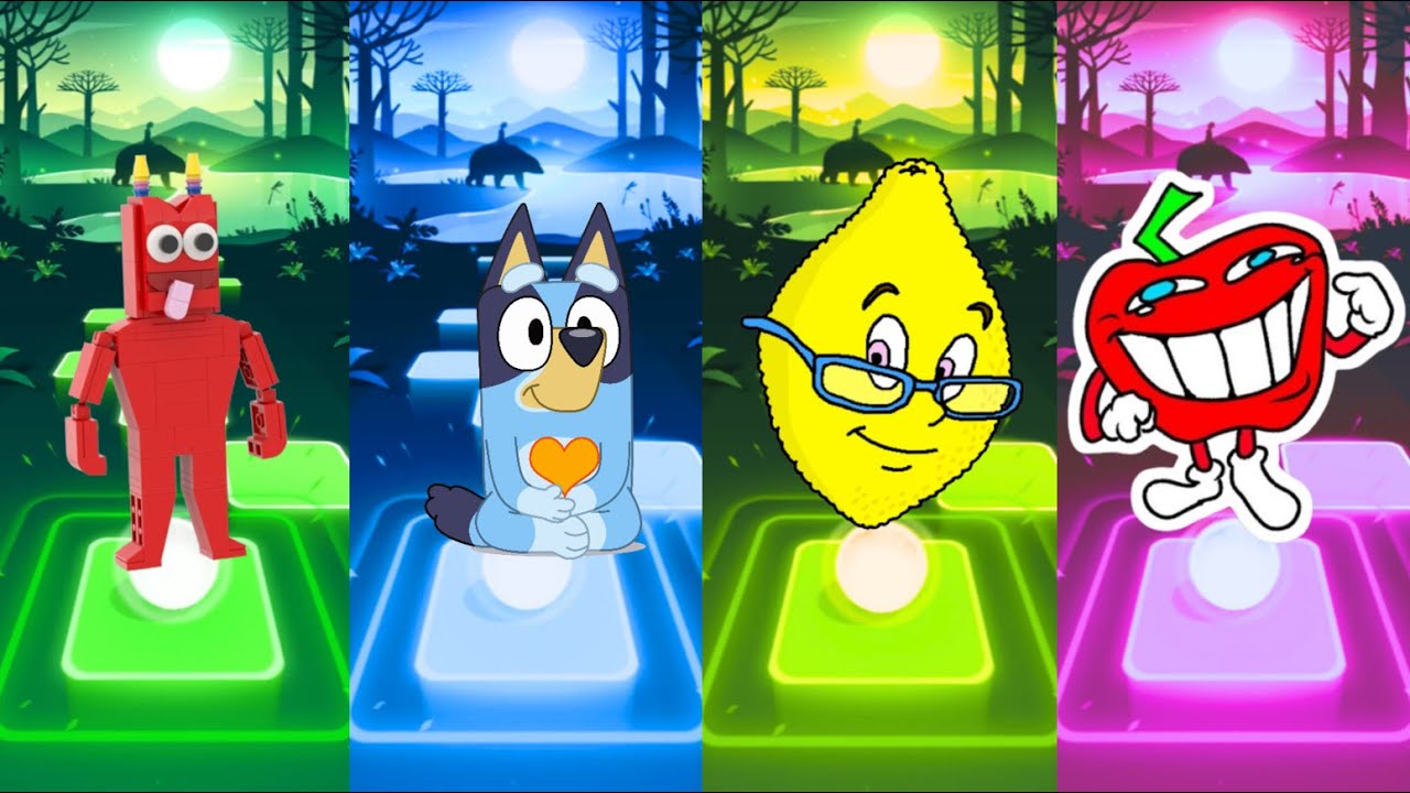 Garten of Ban Ban - Bluey - Mrs Lemon - Papperman (Tiles Hop Dance ...