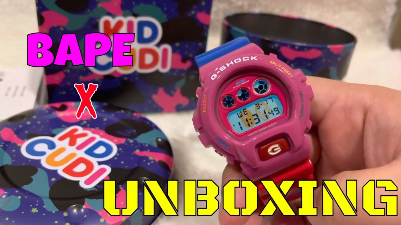 DW-6900 Bape X Kid Cudi Unboxing ll Gshock X Bape X Kid Cudi Limited ...