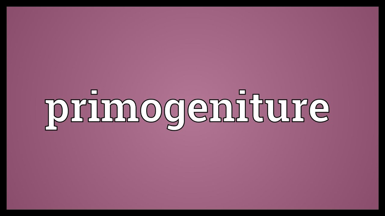 Primogeniture Meaning - YouTube