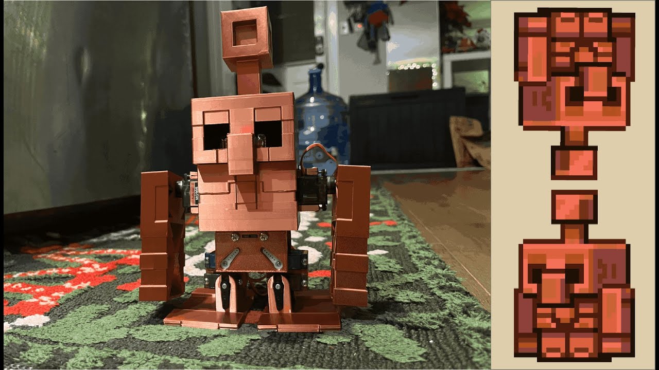i made a real life copper golem from minecraft - YouTube